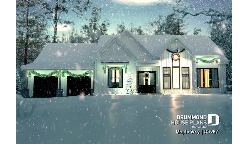 House plan 3 bedrooms, 2 bathrooms, garage, 3287 | Drummond House Plans